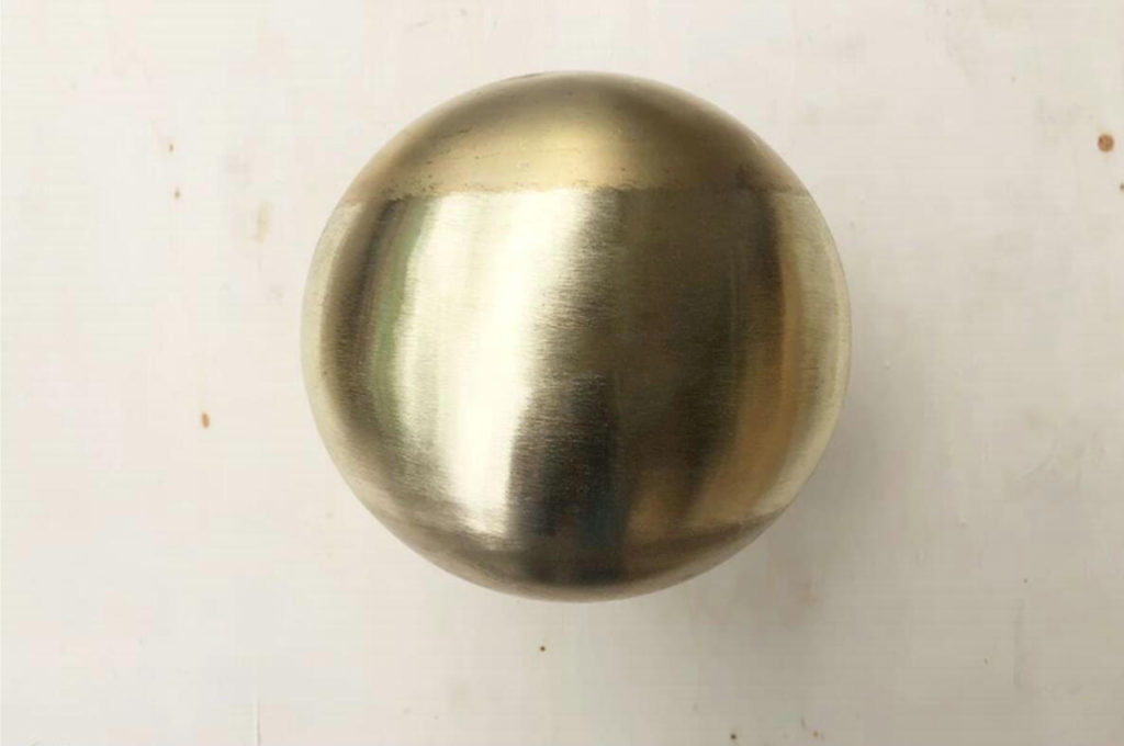 Brass Sphere Raw Finished - metal sphere world