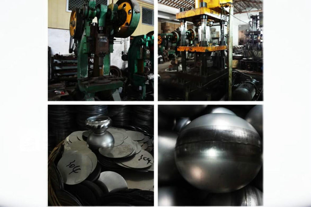 Metal Hemispheres - metal sphere world